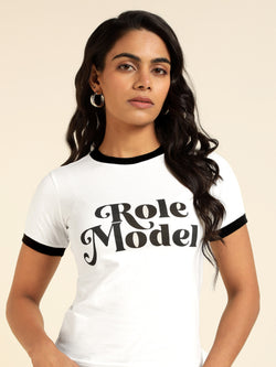 Motherland Black & White Role Model T-Shirt - Women's Fit – Motherland ...