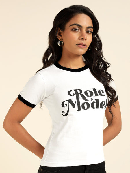 Motherland Black & White Role Model T-Shirt - Women's Fit – Motherland ...