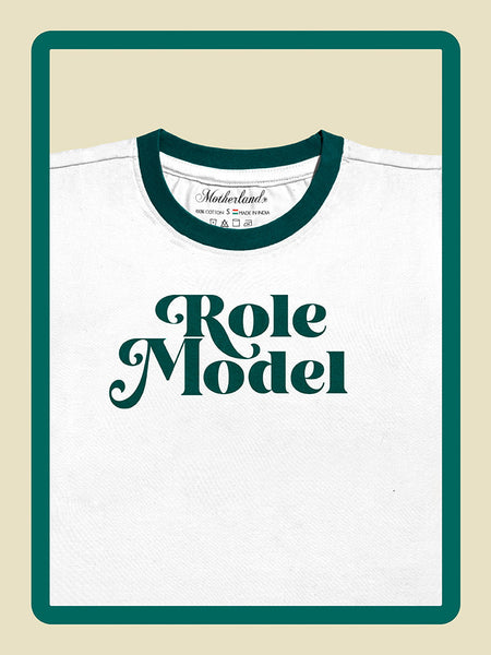 Role Model T-Shirt (Green & White) – Unisex Regular Fit – Motherland ...