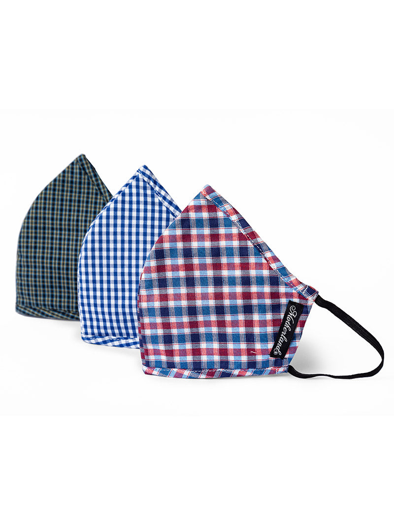 Madras Check Masks - Pack of 3 | 100% Cotton, Reusable & Safe ...